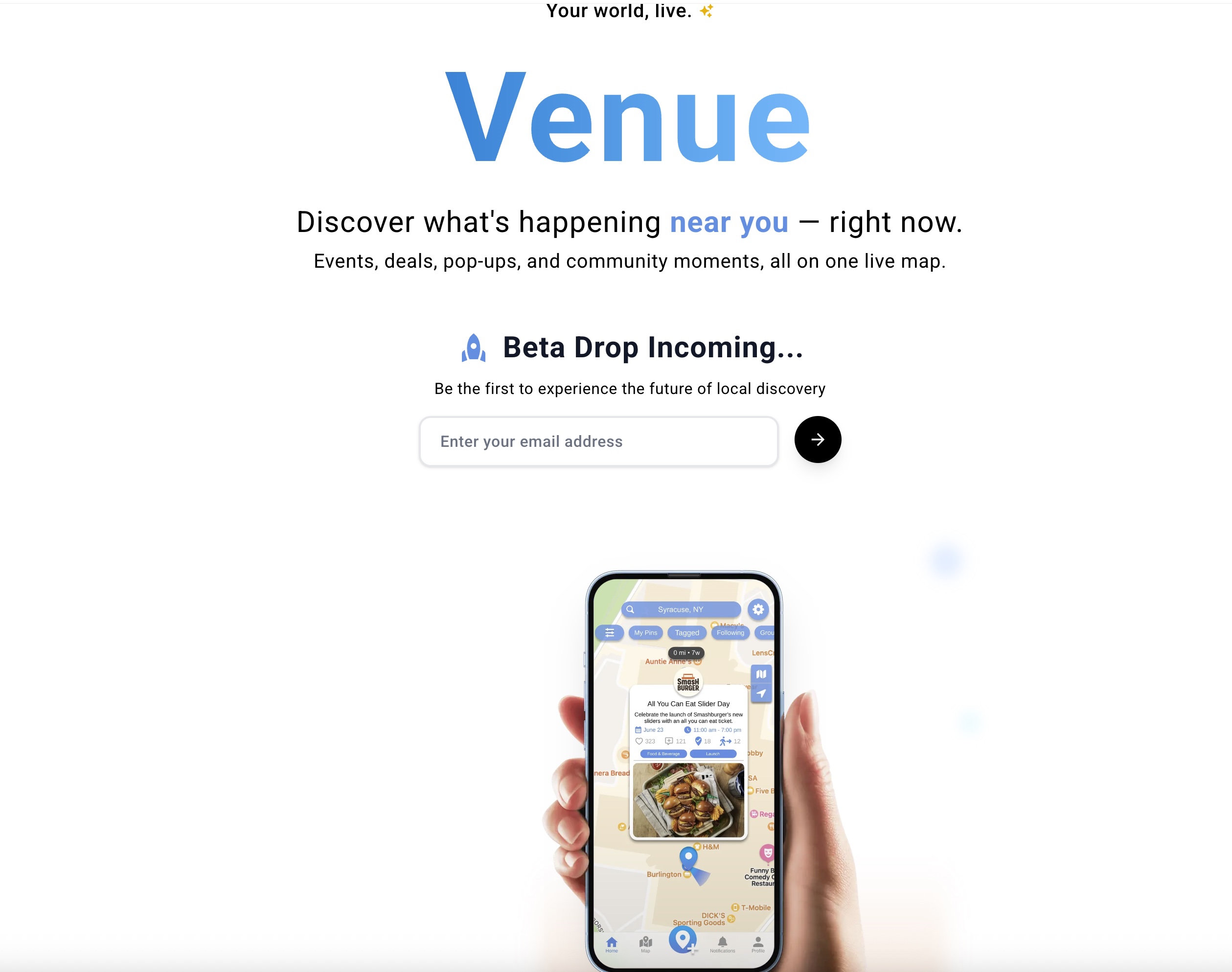 Venue Platform | Find real-time Events near you